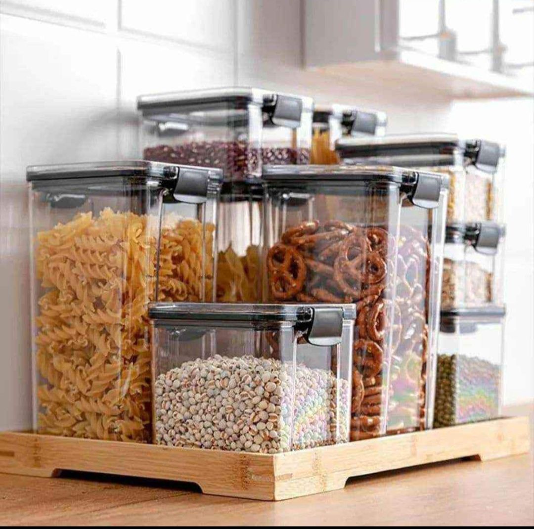 Stackable Acrylic Food Containers for Pantry Storage & Organ ...