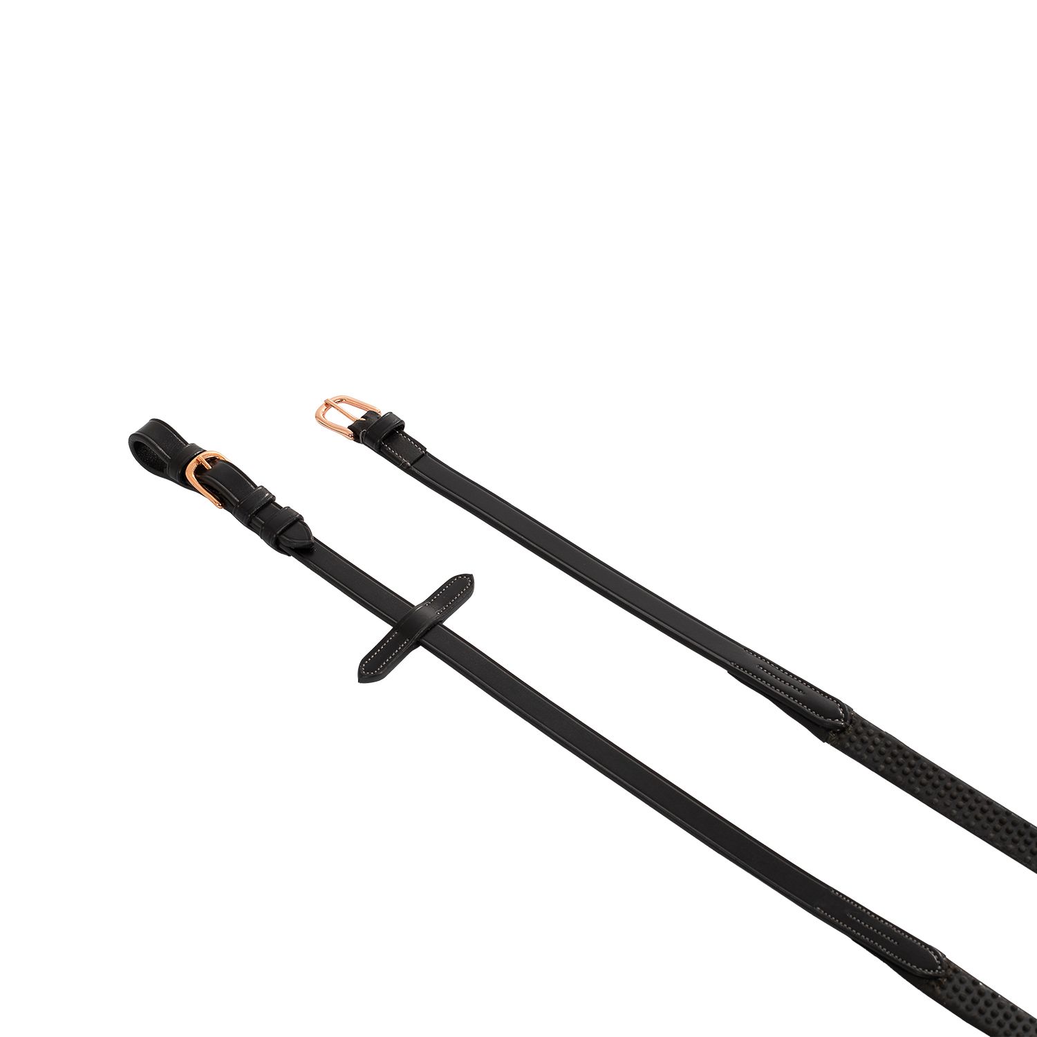RUBBER REINS KRIS ROSE GOLD FITTINGS MODEL | equitalento