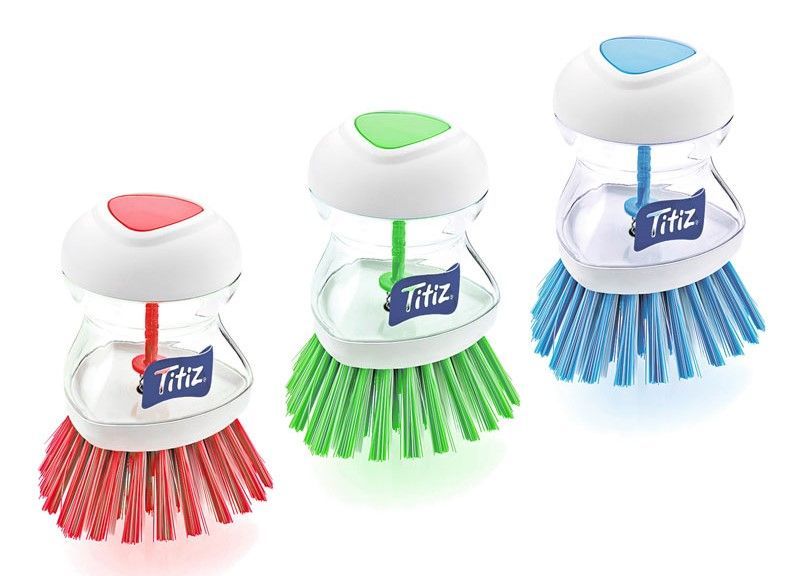 Titiz Plastic Round Cleaning Brush with Soap Container | بيتوتي دوت كوم