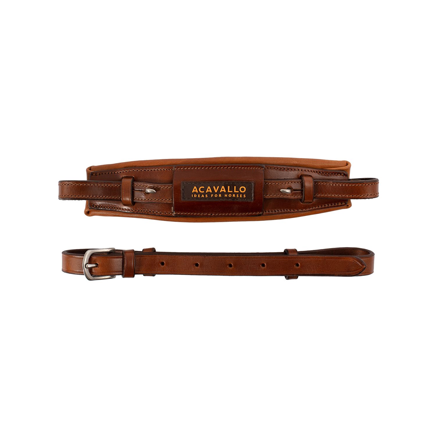 ACAVALLO LEATHER NOSEBAND FOR HACKAMORE | equitalento