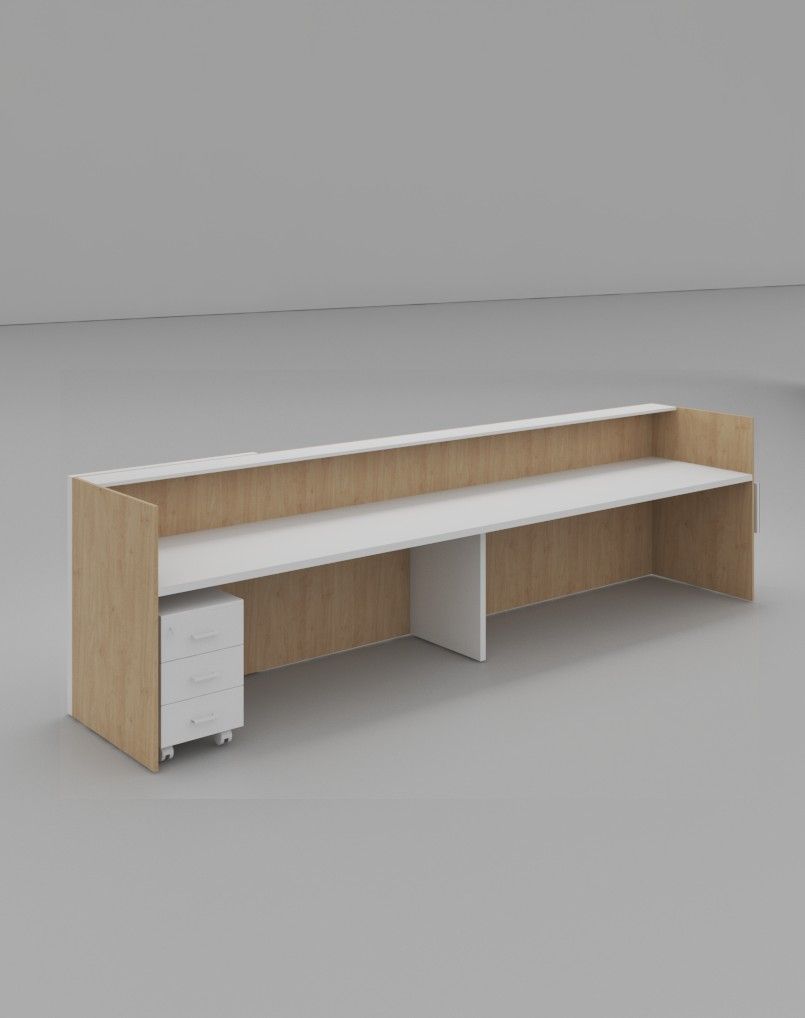 Cube Reception Desk (White) | Wood Oasis