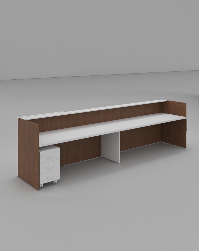 Cube Reception Desk (White) | Wood Oasis