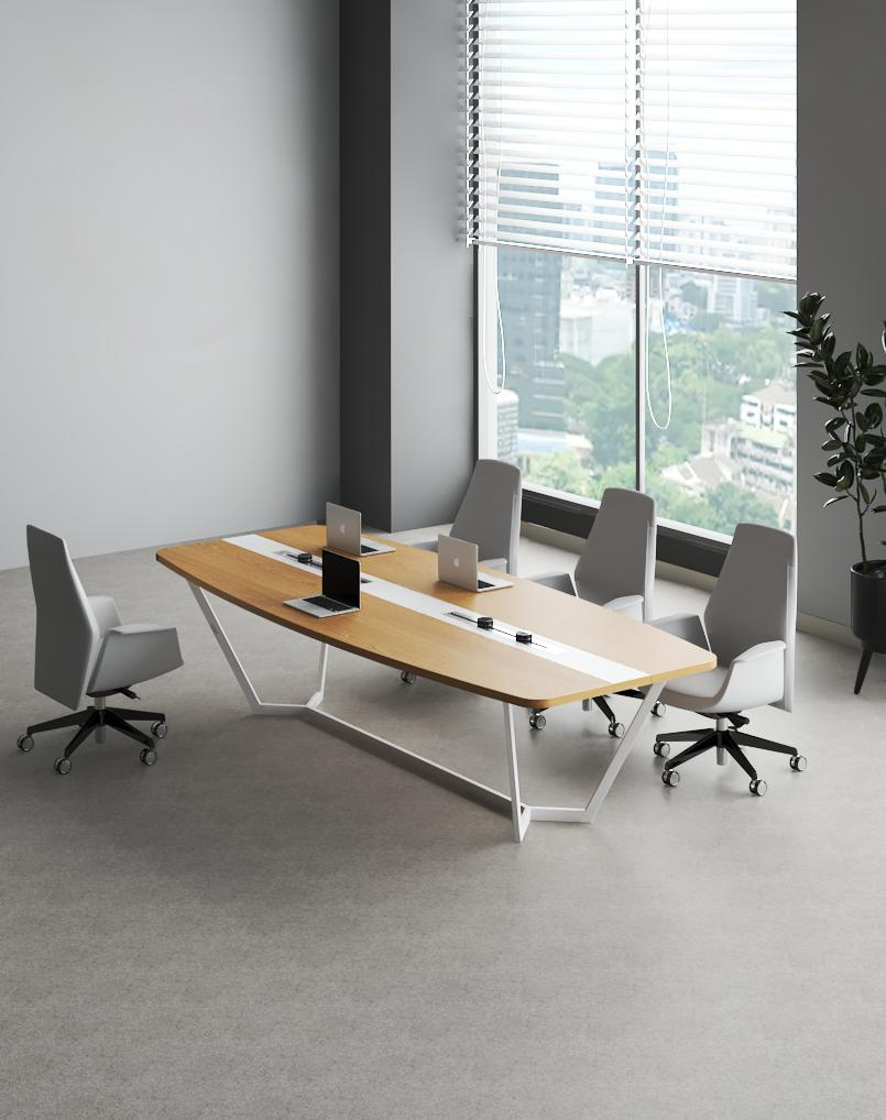 Septem Meeting Table (White Leg) | Wood Oasis
