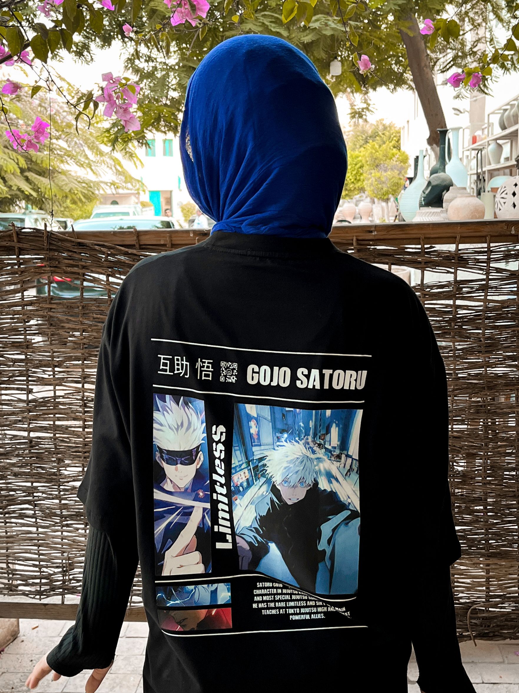 “LIMITLESS” Gojo Satoru Oversized Anime Tee | Riptide eg