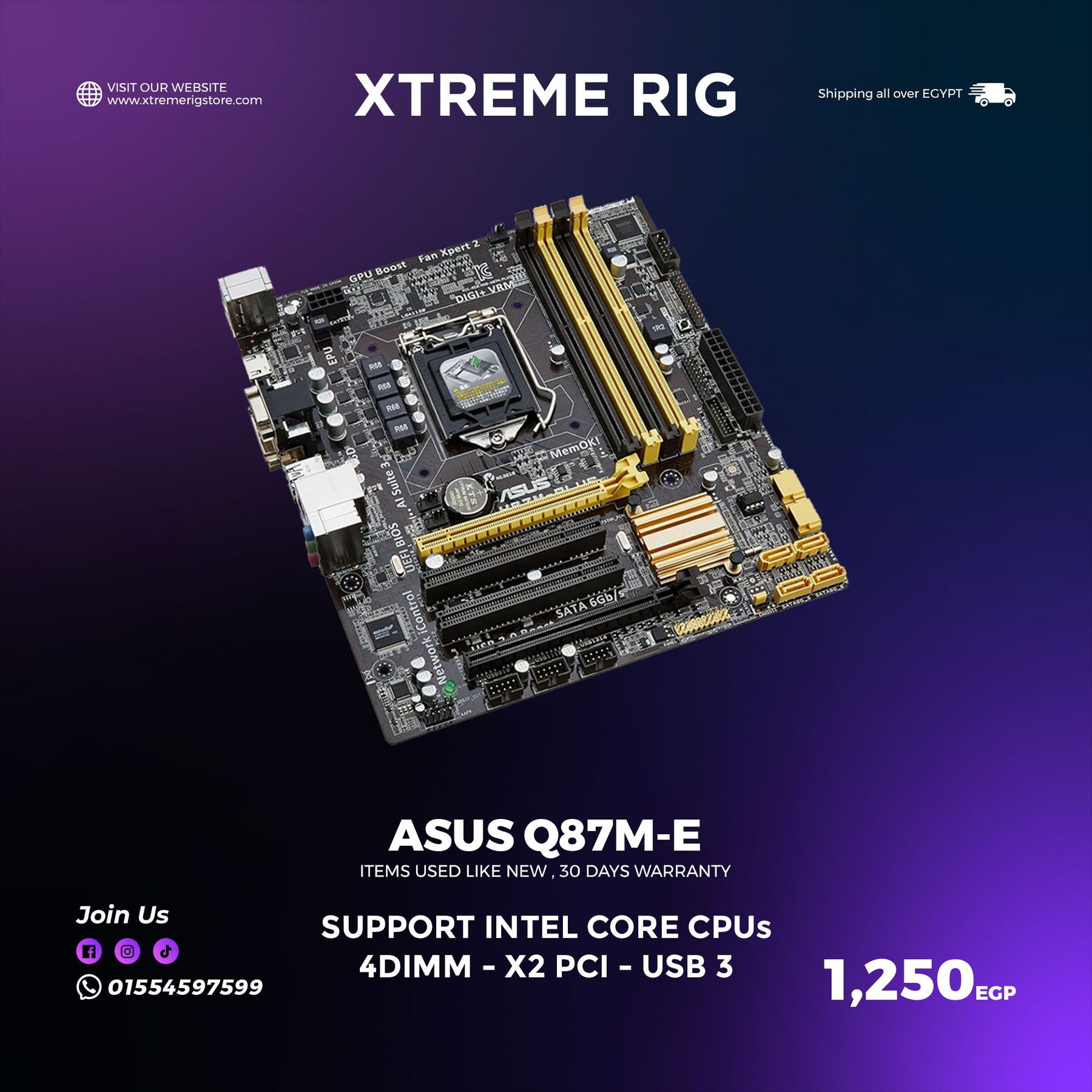 ASUS Q87M-E 4TH Motherboard | XTREME RIG
