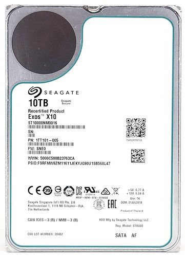 Seagate 10TB Exos Enterprise Internal HDD SATA 3.5 Inch (Hel ... | ECS ...